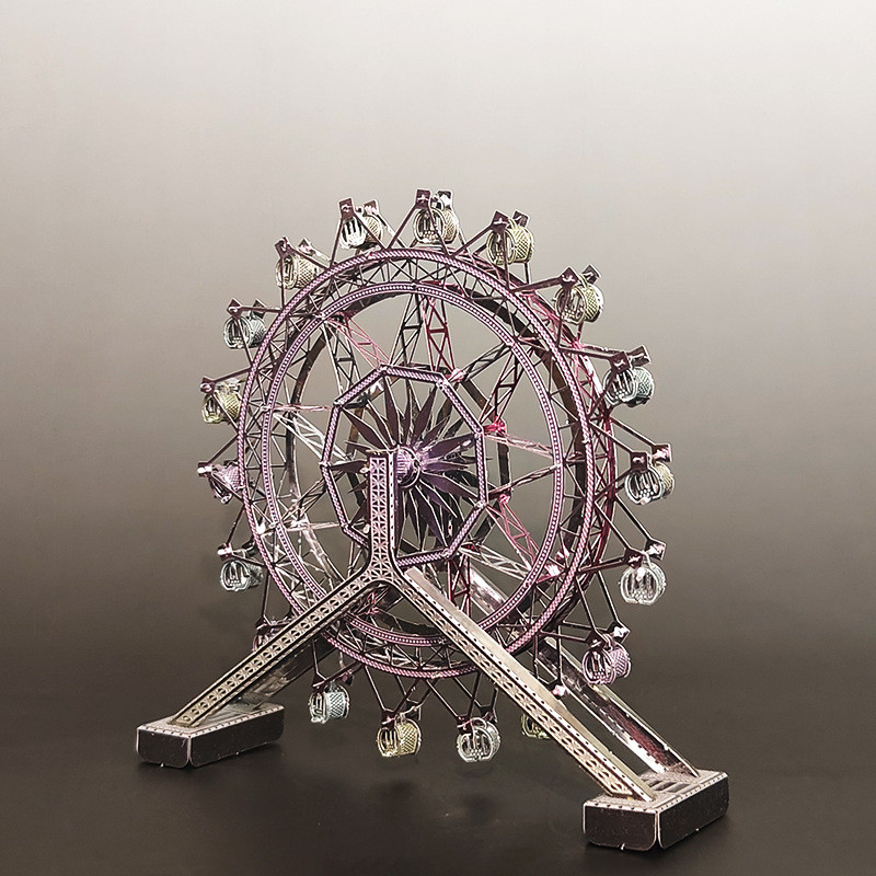 Rotating Ferris Wheel 3D Metal Puzzle Kit - Premium Stainless Steel DIY ...