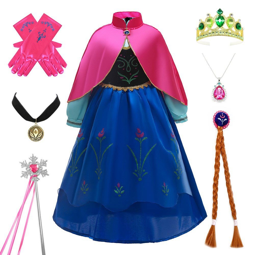 Frozen Children's Clothing Princess Anna Dress Dress Performance Dress ...