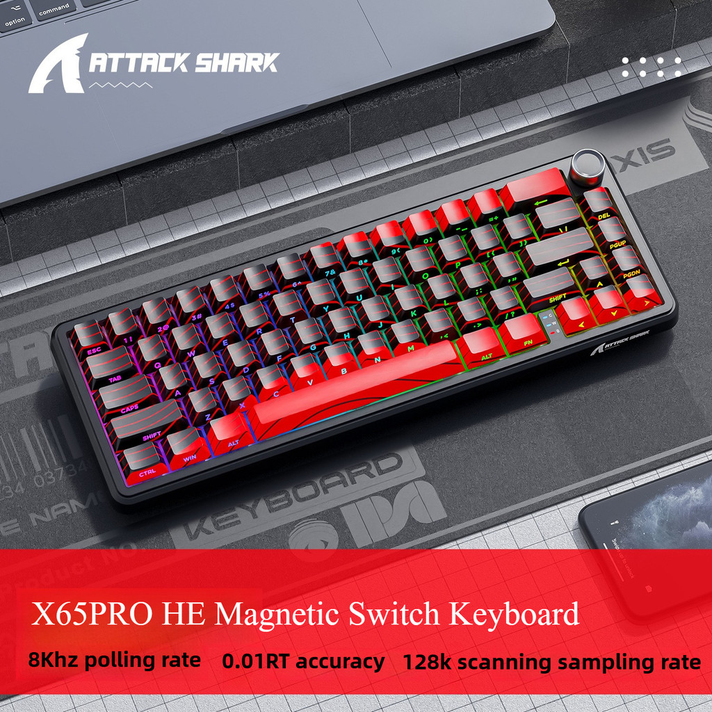 ATTACK SHARK X65 PRO HE 3 Mode Wireless Magnetic Switch Mechanical ...