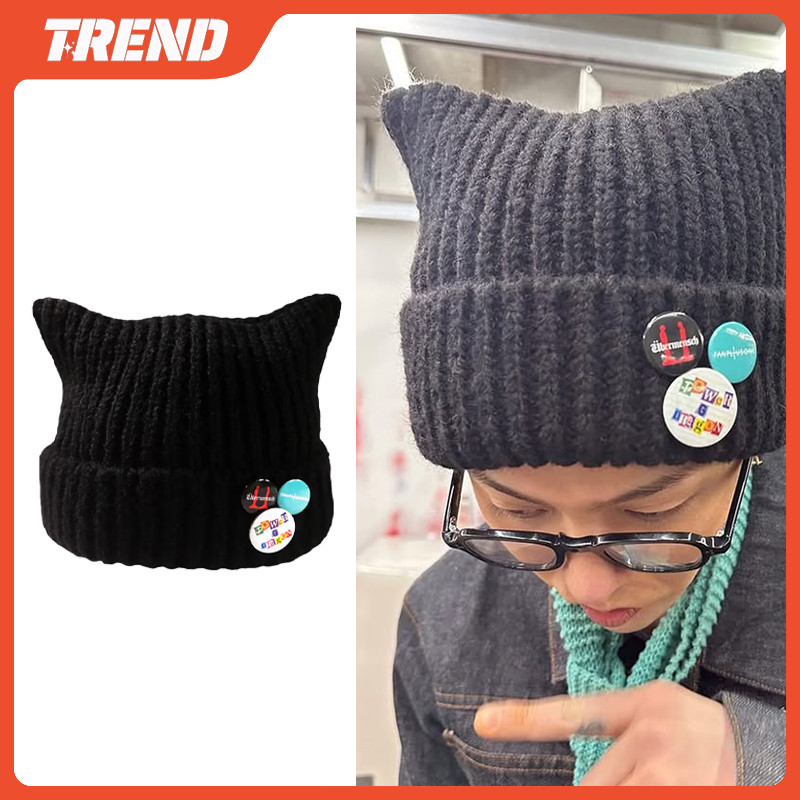 BIGBANG G-Dragon POWER Merch Knit Cap With 3 Pcs Badges Hat Men's and ...