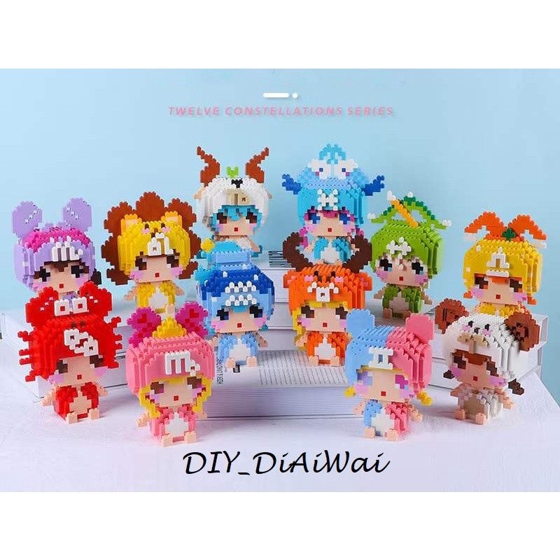Nano Block 12 ZODIAC / 12 Star Series | Bricks education Nano Block ...