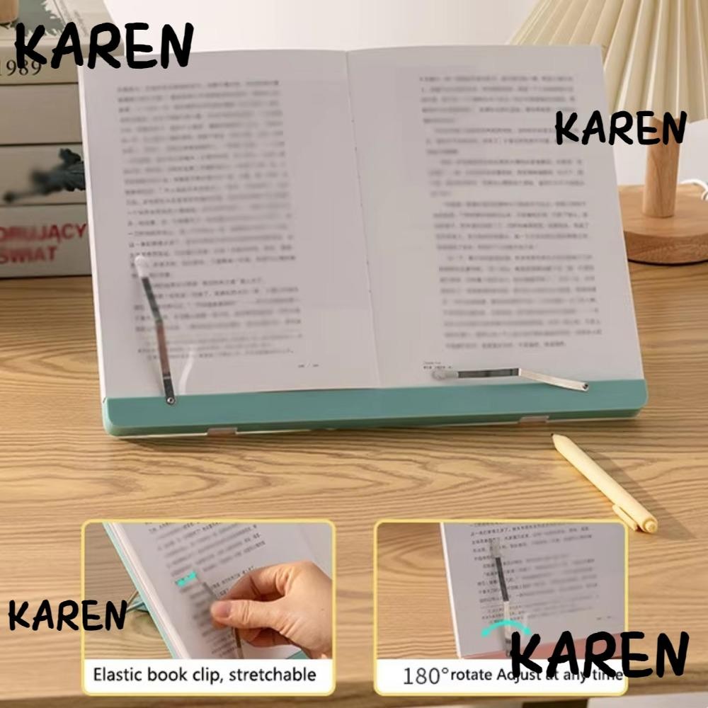 KAREN Bookend Stand, Adjustable Portable Reading Book Stand ...