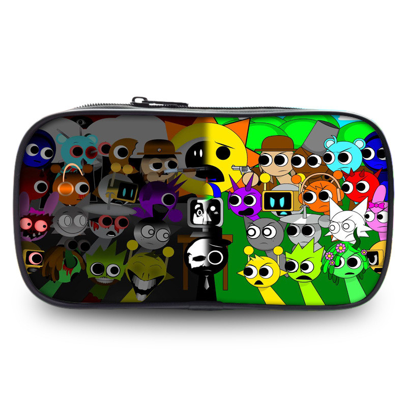 Sprunki Incredibox Sprunki Printed Pencil Case Cartoon Stationery Bag ...