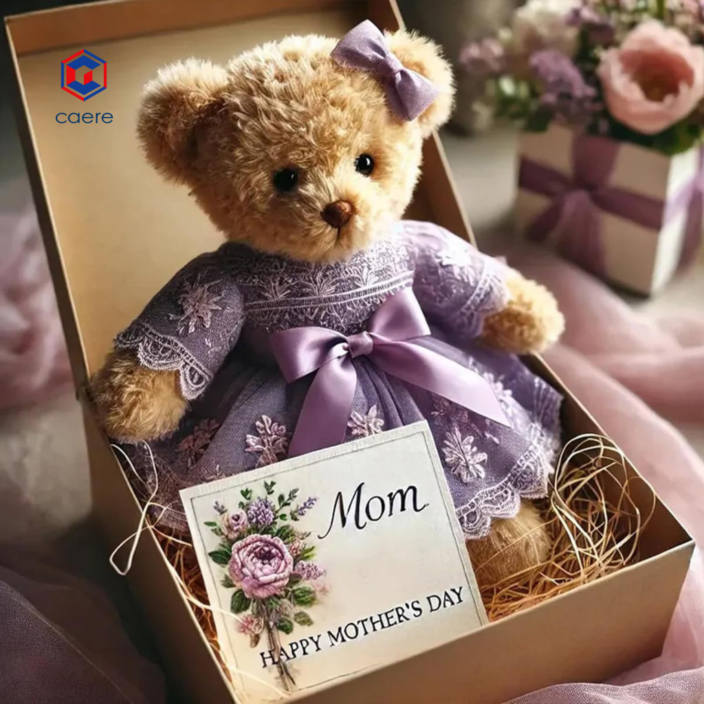 CAE| Emotional Support Doll for Mom Mother Day Gift Box Plush Bear ...