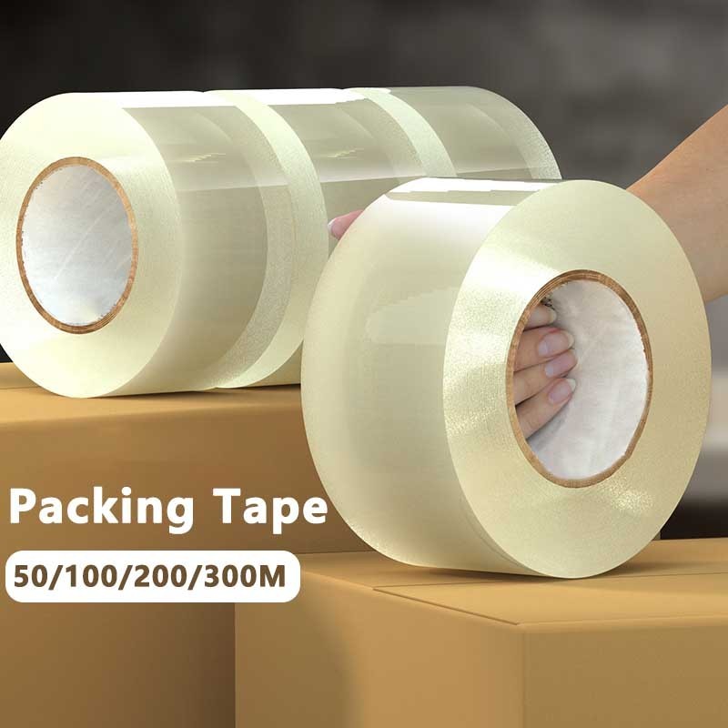 300/200/100/50 Meters Packing Tape Big Roll Thickening Sealing Strong ...