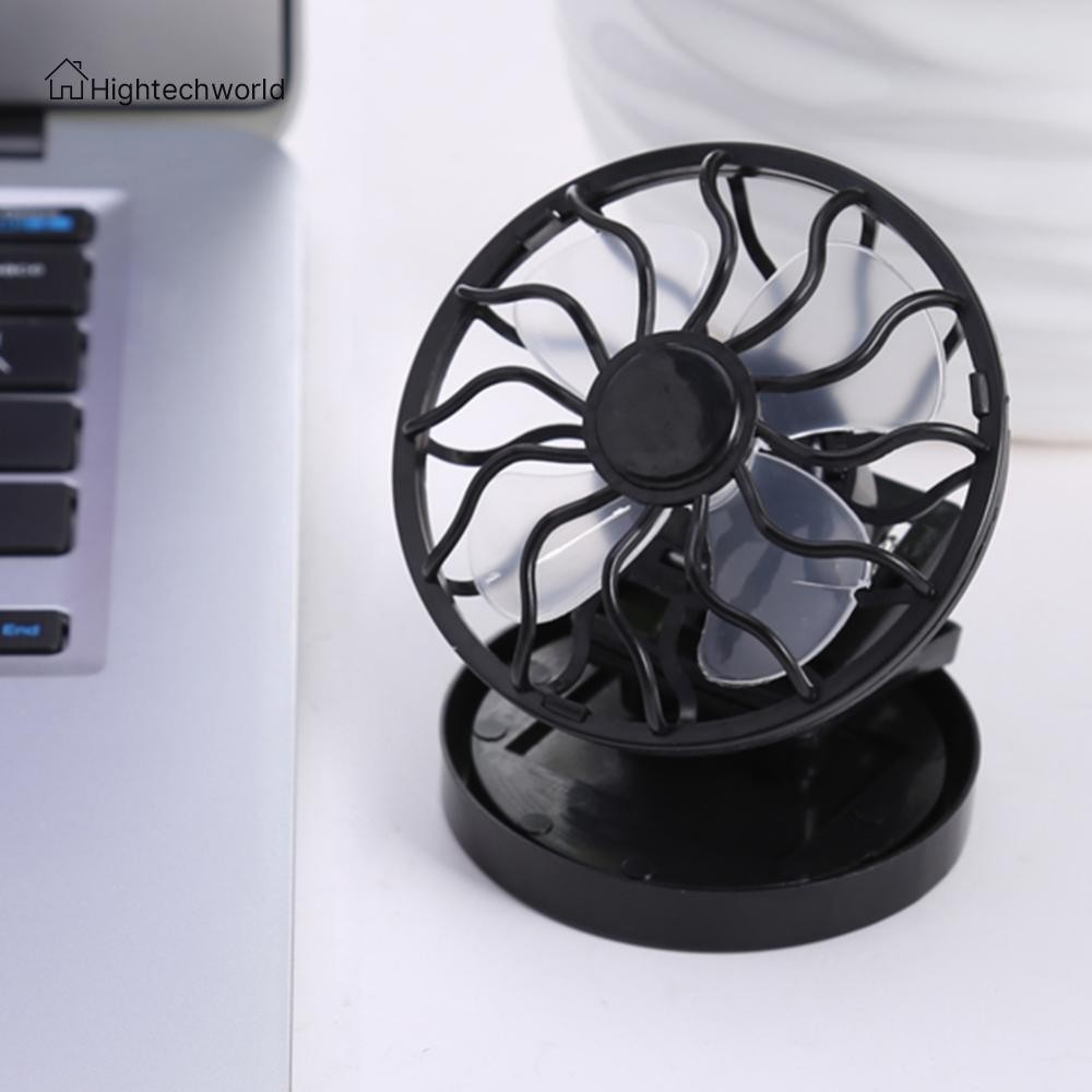 Sun Solar Powered Cooling Fan Clip-On Mini Solar Panel Cell Beach ...