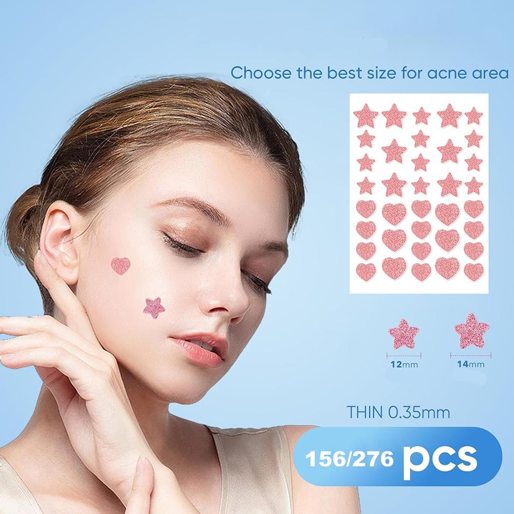 Star Shape Acne Patches Pimple Patch Pink Mixed Boxed Pimple Sticker ...