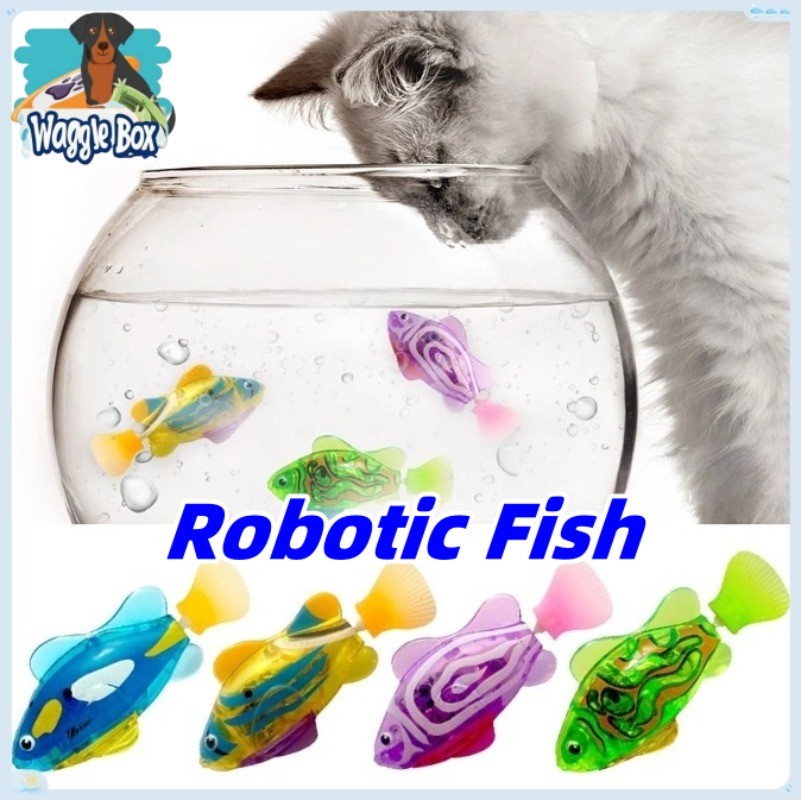 Robotic Fish Cat Interactive Toys Electric Simulation Fish With Light ...