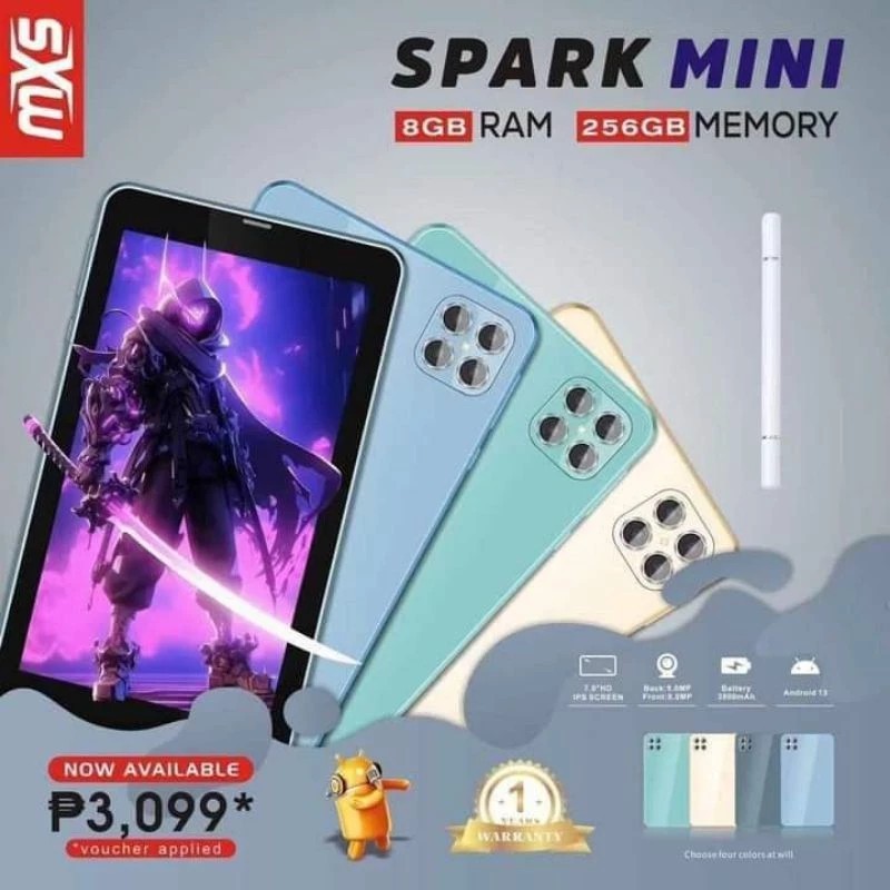 SPARK MINI Android 7inch 8GB+256GB Gaming Tablet Dual Sim Card On Sale ...