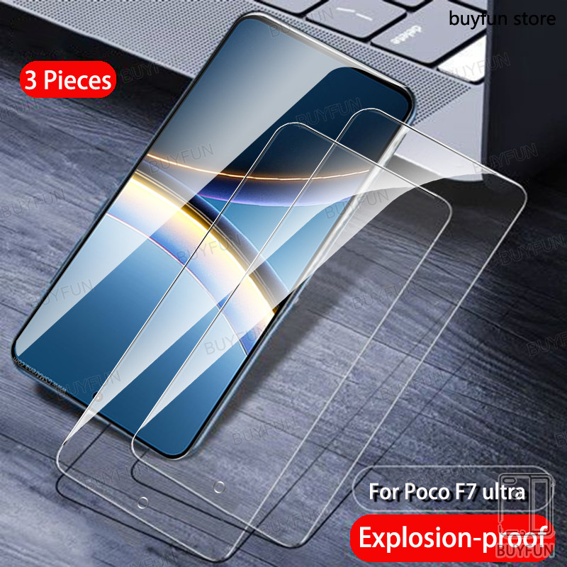 3AK Full Cover HD Tempered Glass For Xiaomi Poco F7 Pro phonepoco f7 ...