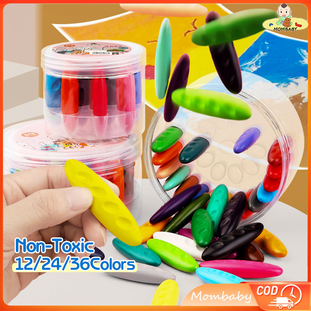 Mombaby 24 Colors Plastic Crayons For Kids Plastic Crayons 36 Colors ...