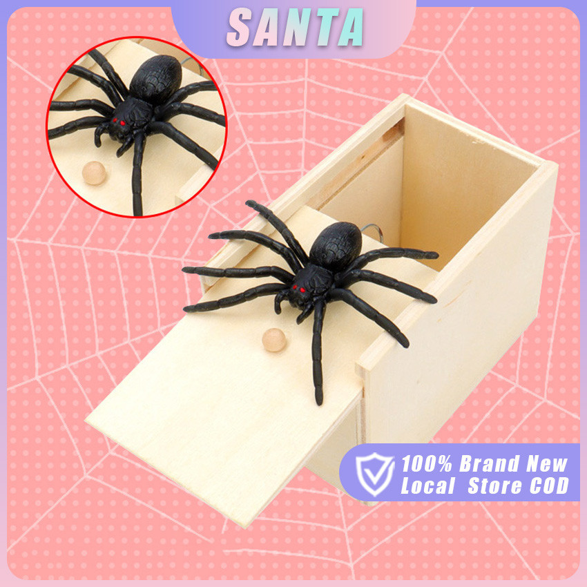 Scare Spider Prank Box Wooden Prank Spider Hidden in Case Interesting ...