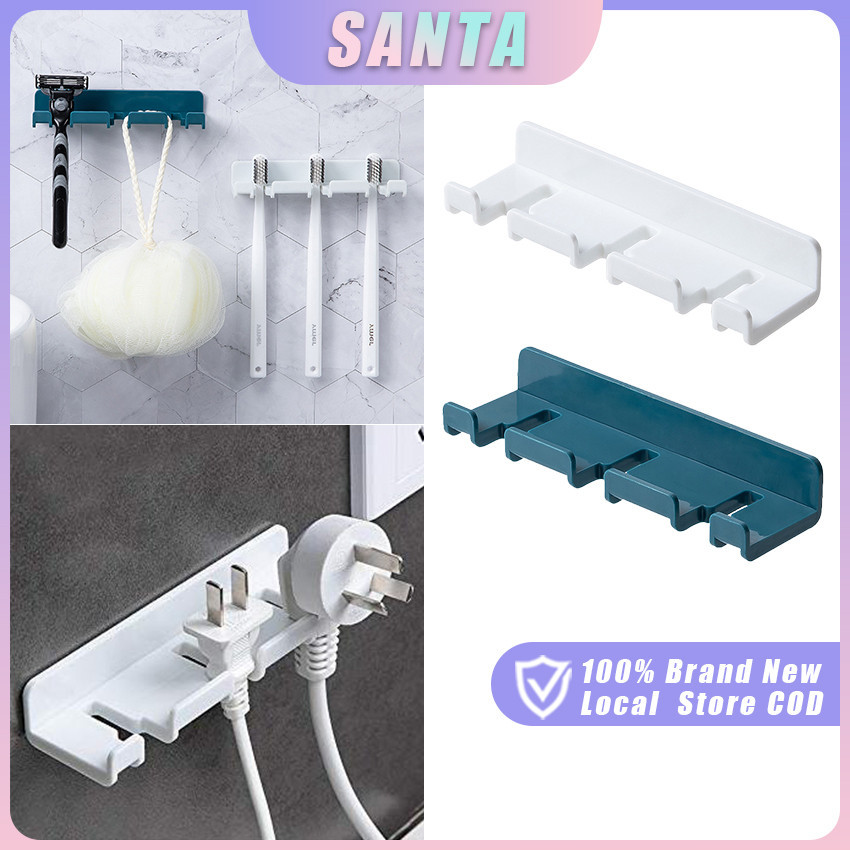 Sticky Power Cord Holder Plug Mount Bracket for Bathroom and Kitchen ...