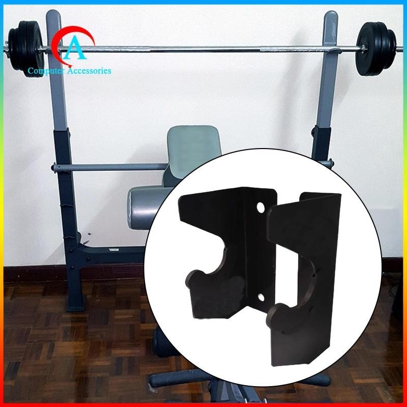 [ 2 Pieces Wall Mounted Barbell Racks Space Saving Heavy Duty Barbell ...