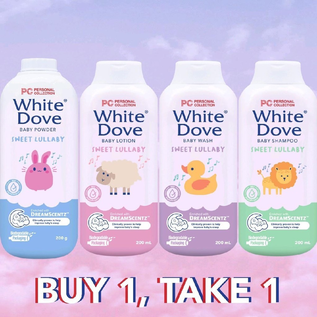 Buy 1, Take 1 PC White Dove Sweet Lullaby Baby Shampoo, Lotion, Wash ...