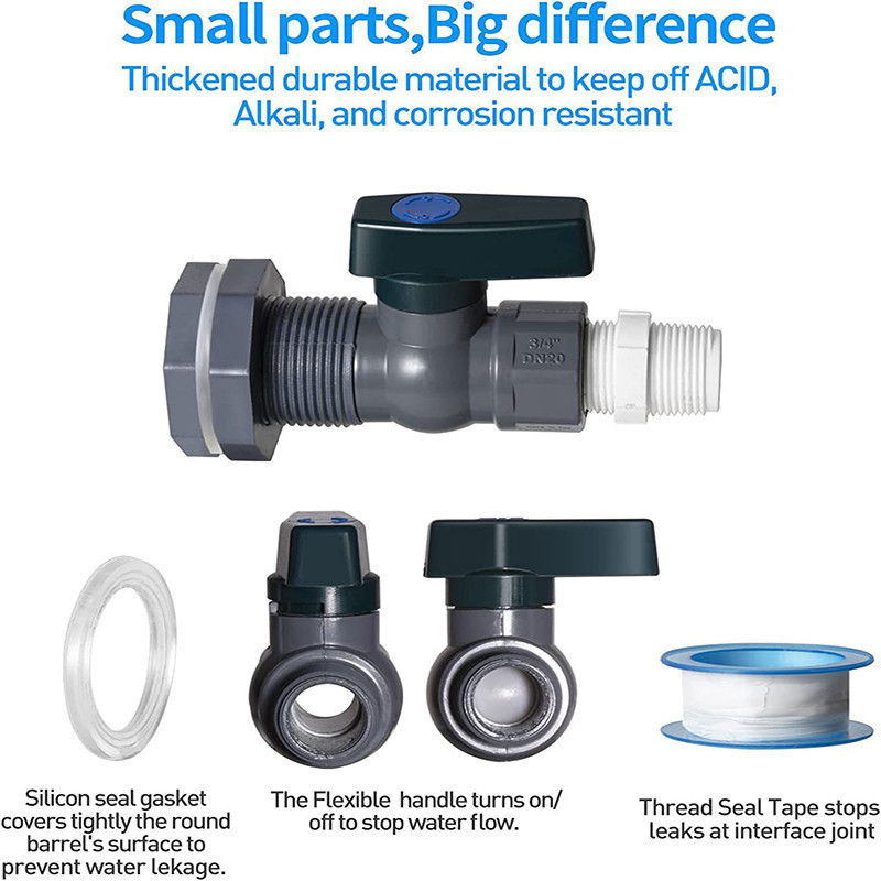 PVC rain bucket diverter kit 3/4 inch rain bucket valve faucet kit with ...