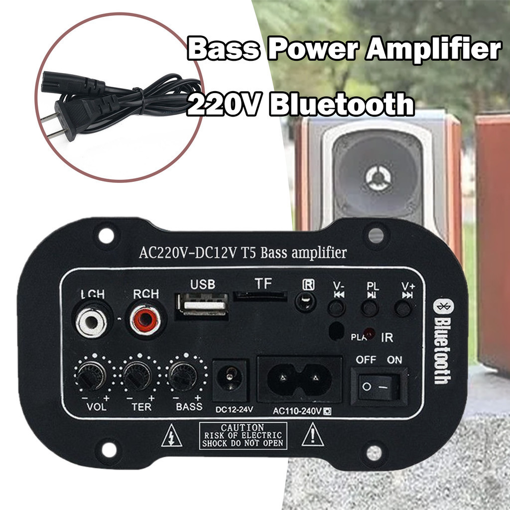 Digital Bluetooth Stereo Amplifier Board Subwoofer Dual Microphone ...