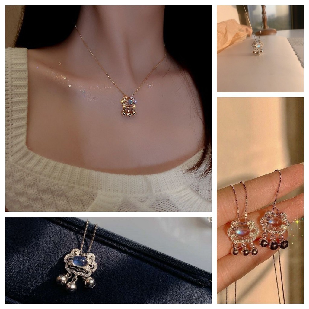[Lifetime Lock Love] Ruyi Safe Lock Necklace Female ins Style Girl ...