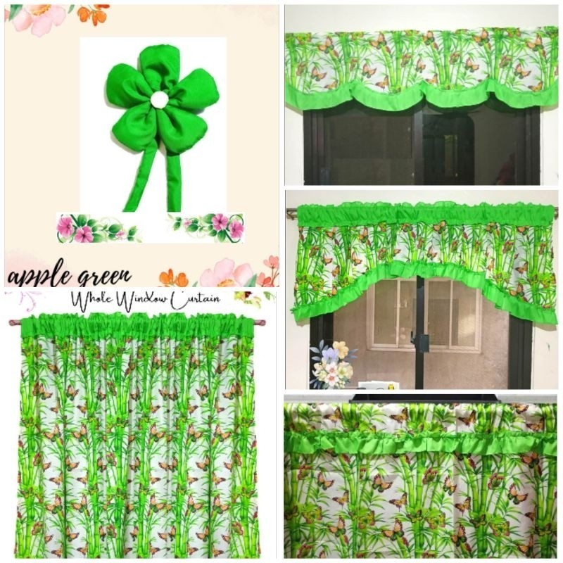 Argos Bambie Butterfly and Bamboo Design GREEN kURTINA!! panlababo ...