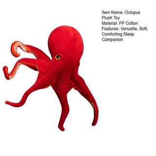 Lifelike Octopus Plush Sea Animal Plush Toy Realistic Red Giant Octopus ...