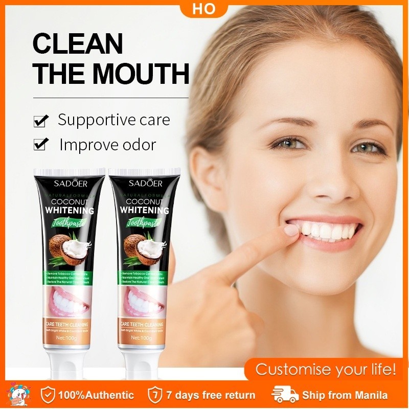 100ml Coconut Whitening Toothpaste Natural Organic Whitener Tooth Paste ...