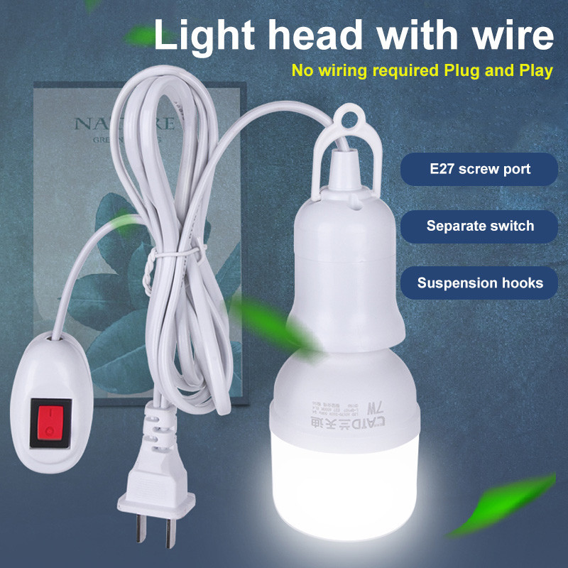 3/5/10M Lamp Bulb Holder With Switch LED Light Adaptor Bulb Extension ...