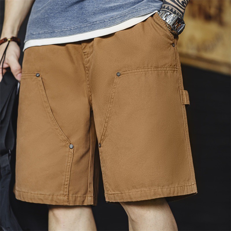 Maden Overalls American Retro Double Knee Logging Shorts vintage ...