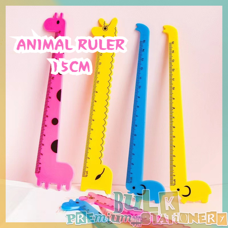 Bulk 15cm Cartoon Plastic Ruler Cute Creative Animal Shape Stationery ...