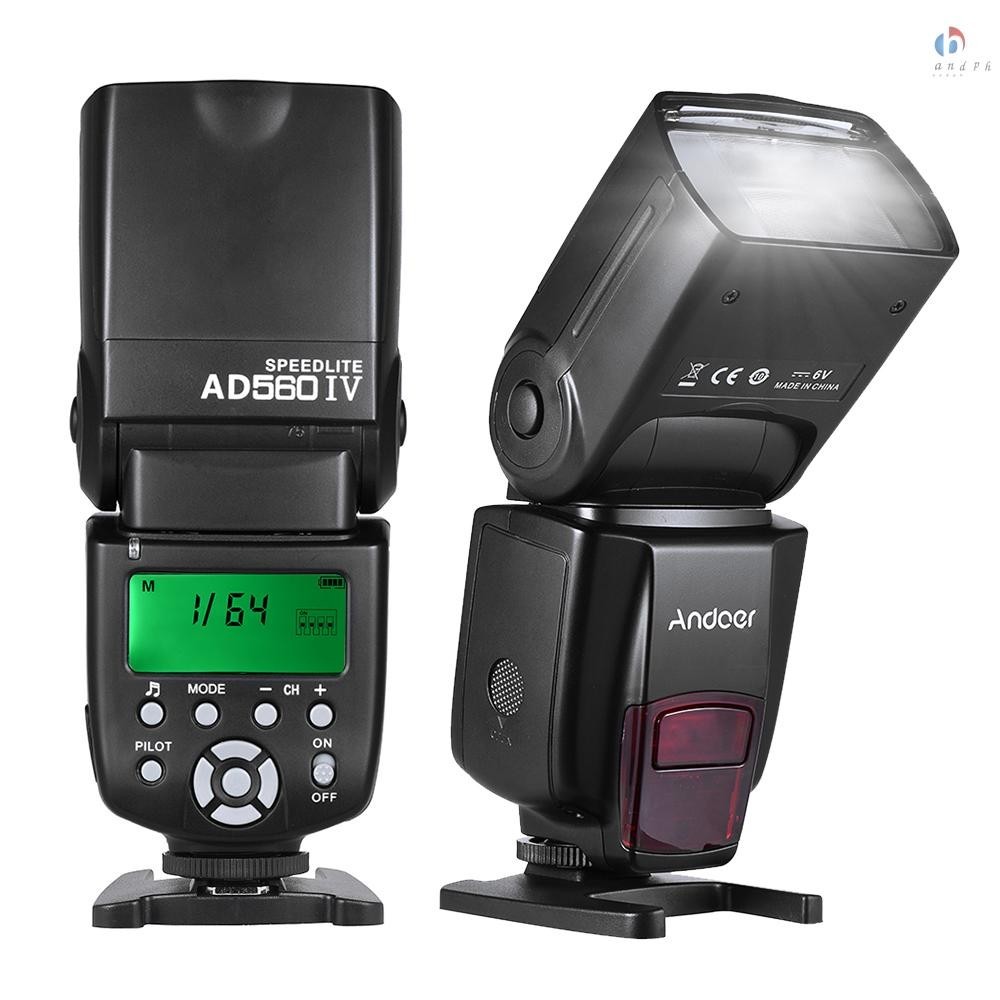 Andoer AD560 IV 2.4G Wireless Universal On-camera Slave Speedlite Flash ...