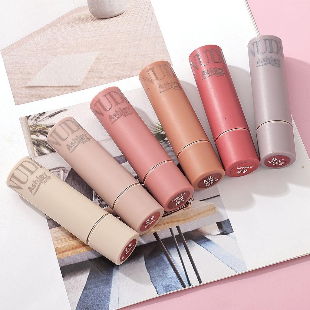 Ashley Shine Matte Lipstick Waterproof Long Lasting Velvet Lip Gloss ...