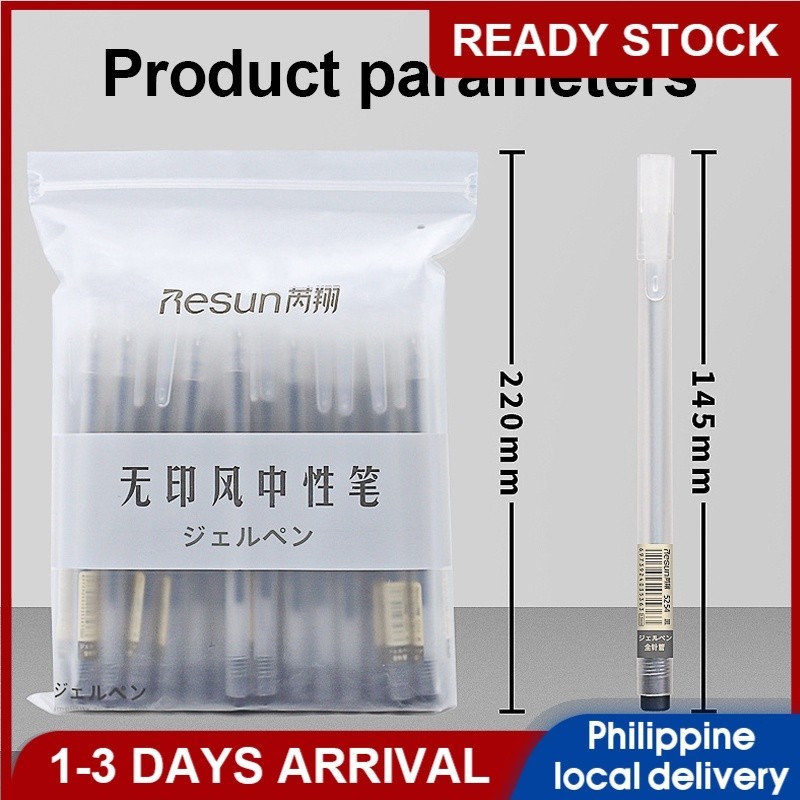 Gel pen 0.5mm black frosted full needle tube 0.5mm ballpen Office ...