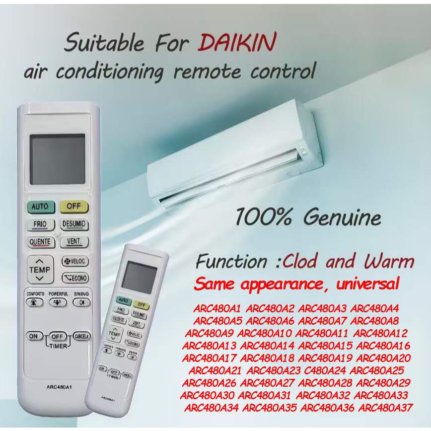 Suitable for DAIKIN Air Conditioner Remote Control Universal ARC480A1 ...