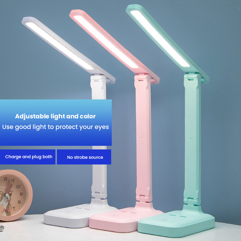USB Rechargeable LED Desk Lamp Study Lamp Stepless Dimming Table Lamp ...