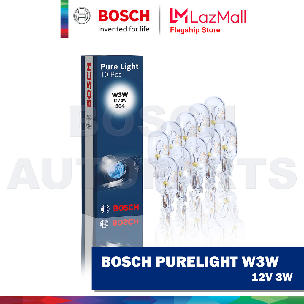 Bosch Bulb Pure Light W3W 12V 3W Purelight | Shopee Philippines