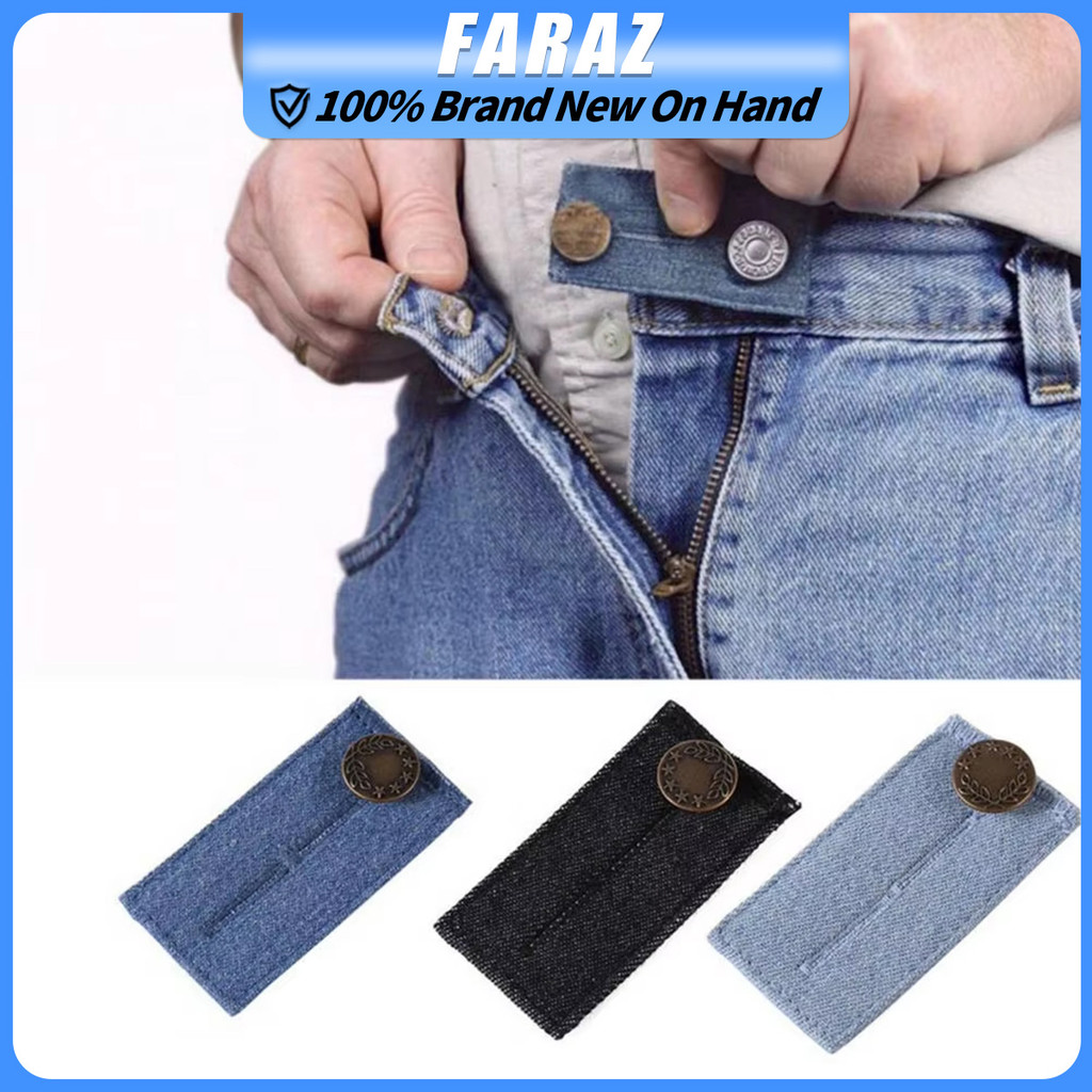 Pants Adjustable Waistband Expander Non Sewing Trousers Jeans Elastic ...