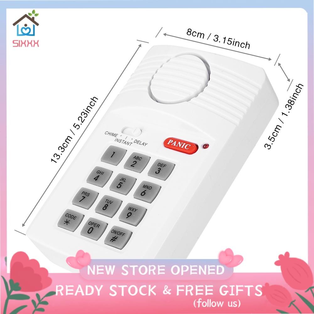 Sixxx Door Alarm System 3 Settings Security Keypad with Panic Button ...