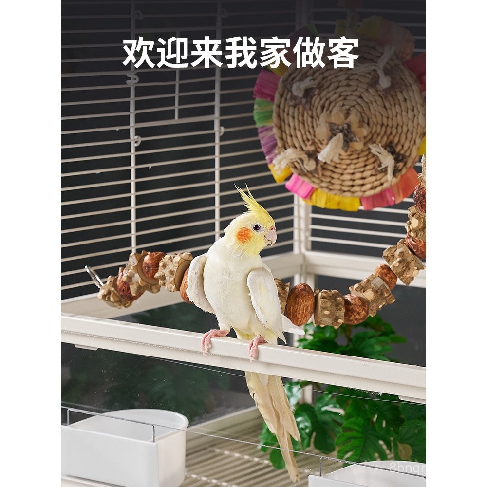 Home Landscape Bird Cage Villa Parrot Cage Horizontal Wire Parrot Cage ...