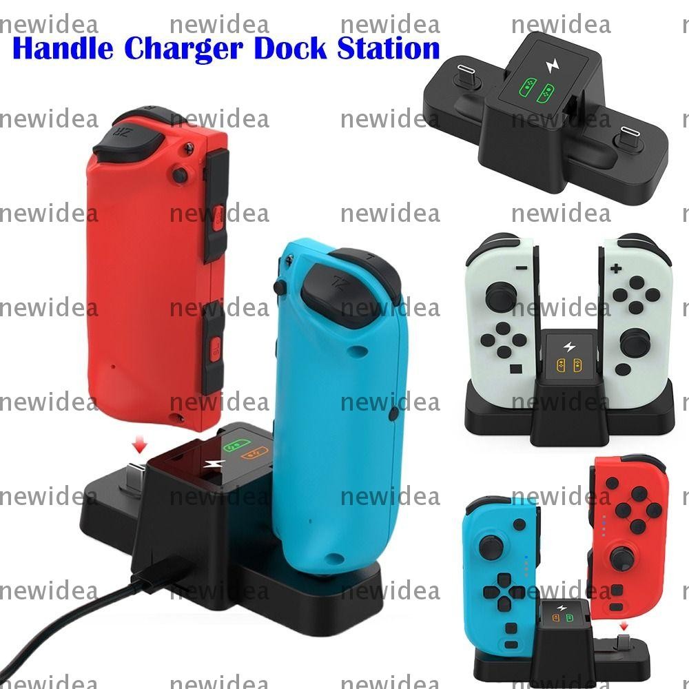 NEWIDEA Game Controller Charging Base, Dual Stand With LED Light Handle ...