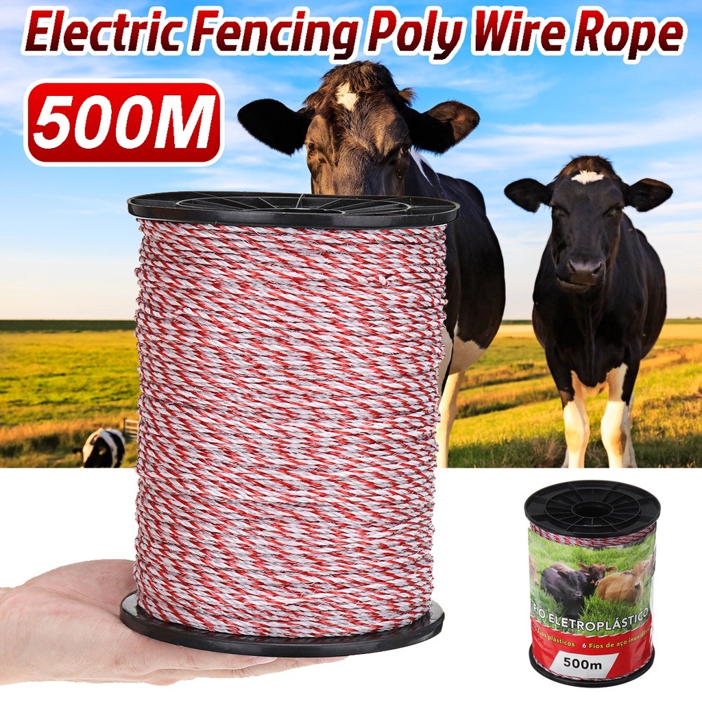 Electric Fence Rope Poly Low Resistance Cow Proof Wire High Quality 500 ...
