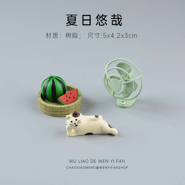clip fan mini fan rechargable Summer Leisurely Watermelon Ornaments ...