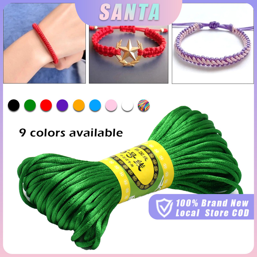 20/100M 2.5mm Colorful Polyester Braided Rope DIY Chinese Knot Weaving ...