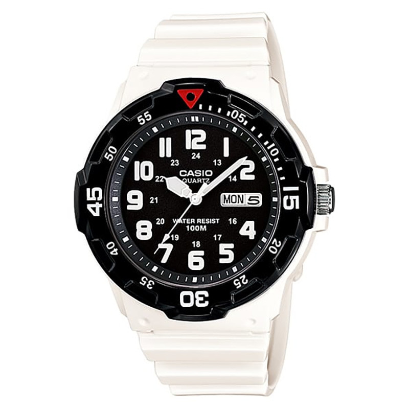 Casio (MRW-200HC-7BVDF) White Resin Strap 100 Meter Date Display Quartz ...