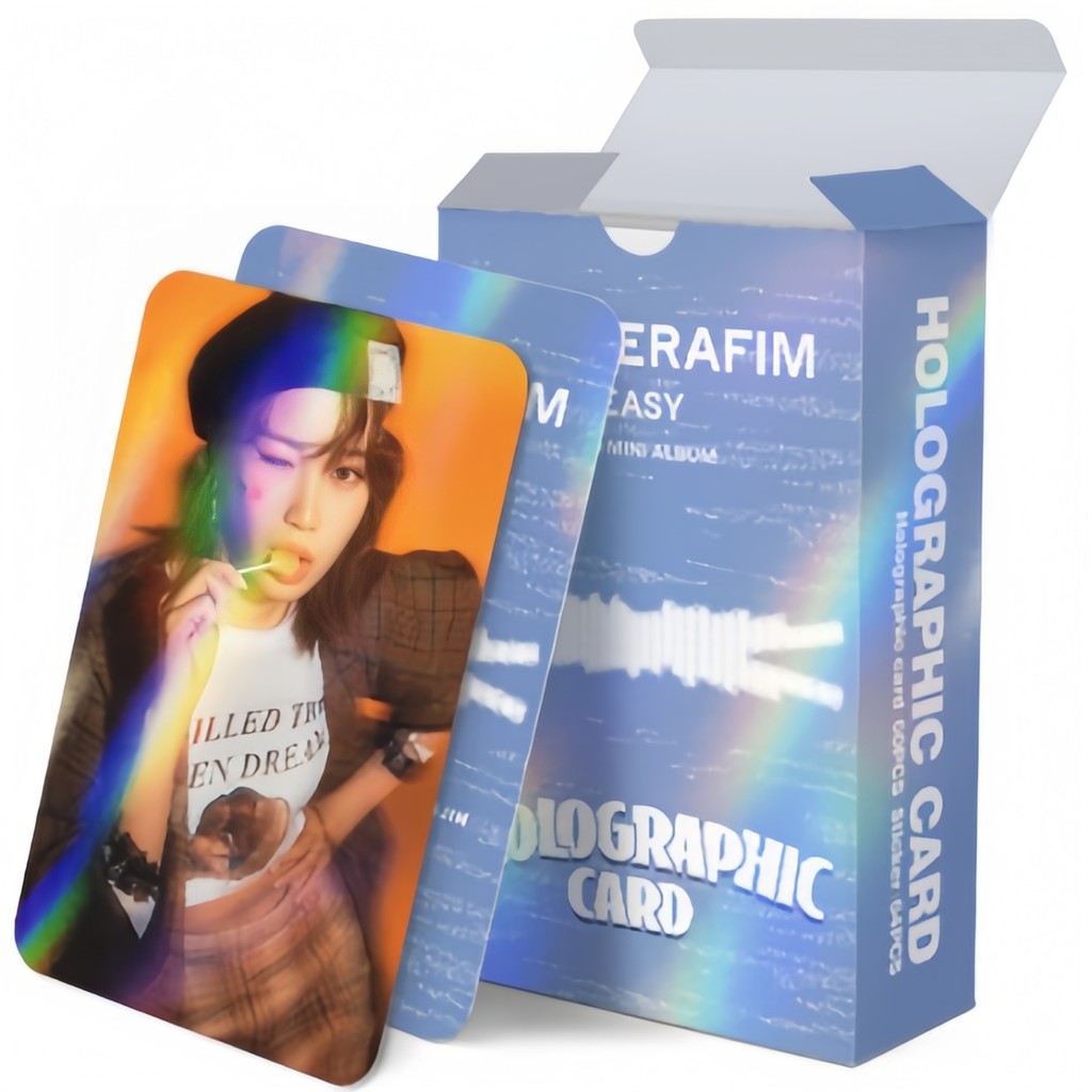 50-119pcs LE SSERAFIM Laser HOLOGRAPHIC LOMO Cards Sakura CHAEWON ...