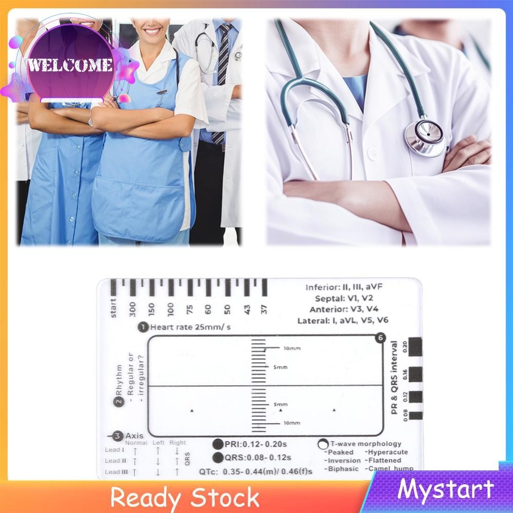 ECG 7 Step Ruler 7 Step Scale Pocket ECG EKG Reference Guide for ECG ...