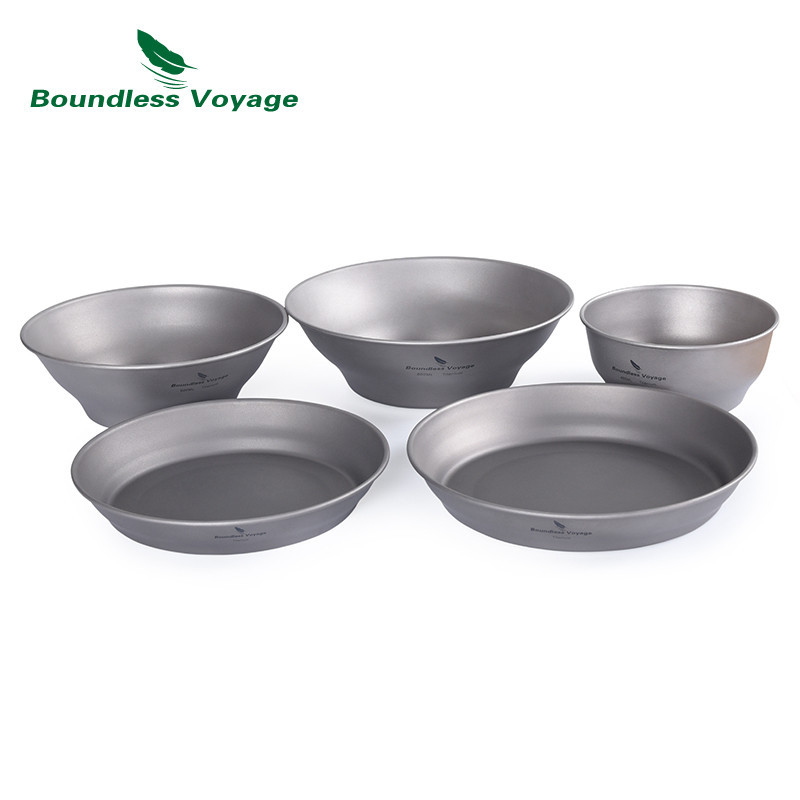 Boundless Voyage Titanium Plates Bowls Dinner Set Outdoor Camping ...