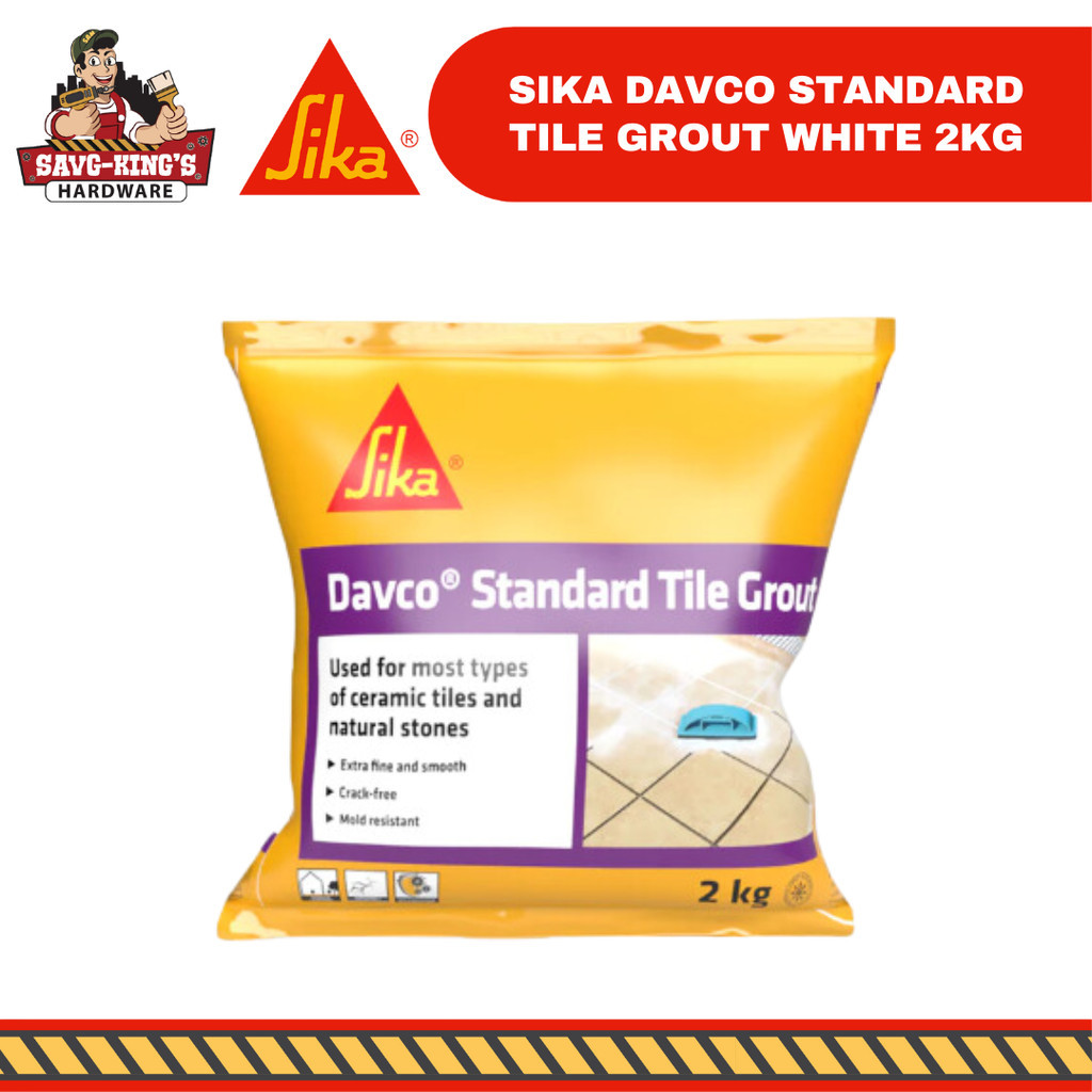 SIKA DAVCO STANDARD TILE GROUT WHITE 2KG | Shopee Philippines