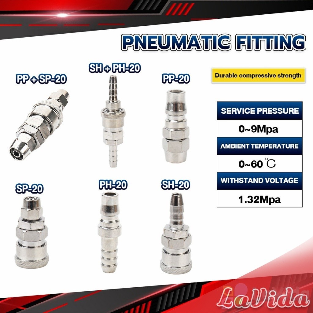 LaVida Pneumatic fitting C type quick connector high pressure coupling ...