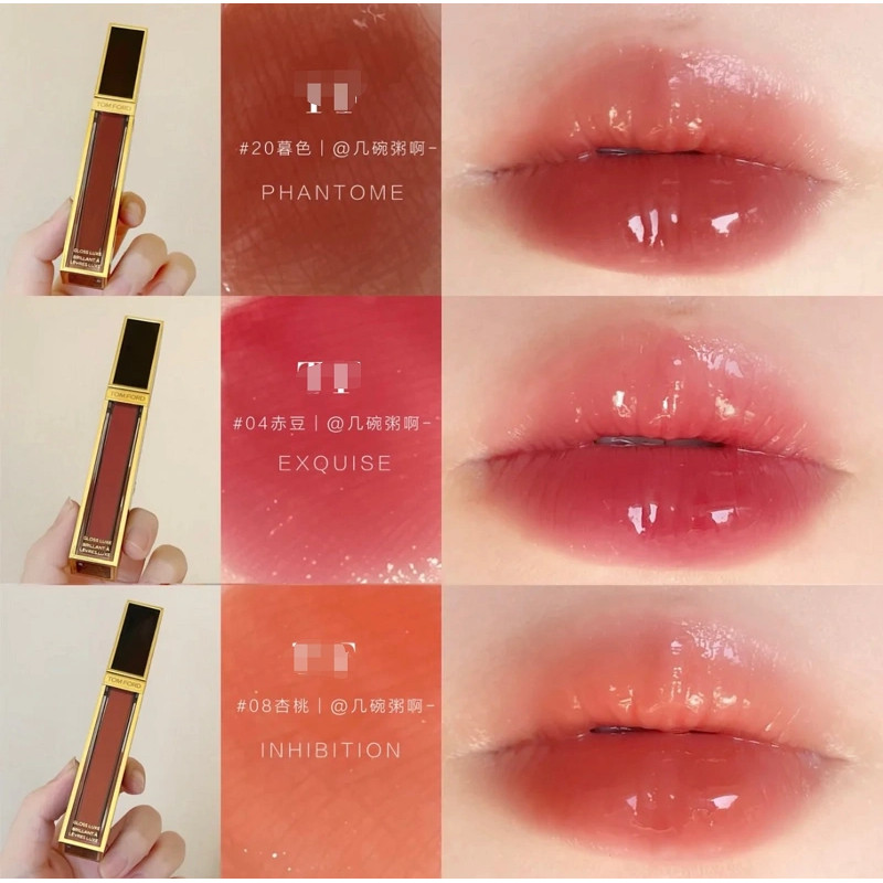 TOM FORD TF Black Gold Mirror Lip Glaze Rose Lip Oil Lip Gloss 04#08#20 ...