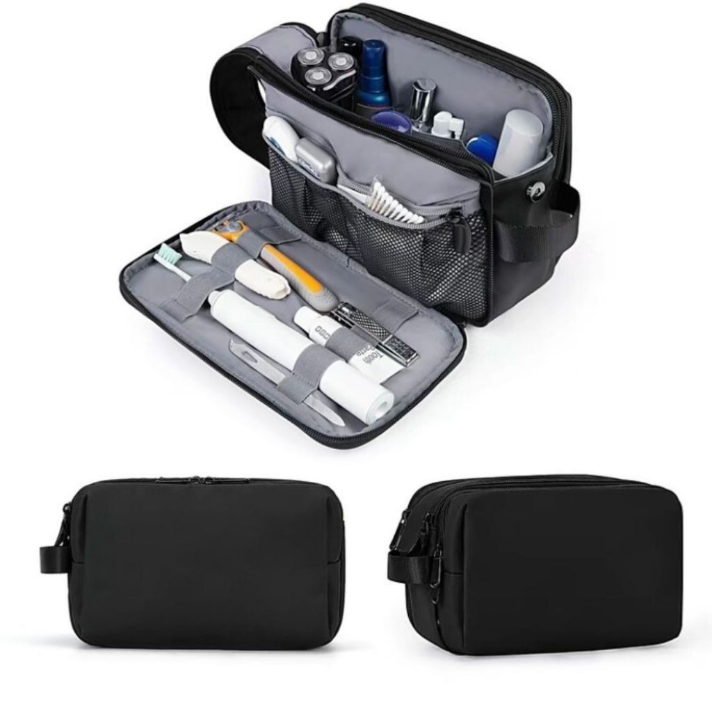Premium Water-Resistant Travel Toiletry Organizer Bag | Wash Shaving ...