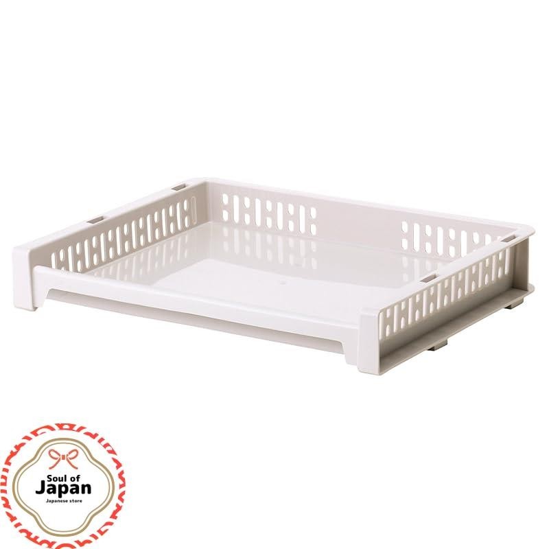 Sanko Plastic File Tray E Rack S 36.3x20.8x6.3cm Beige Made in Japan ...